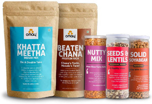 Omay Foods Variety Savory Combo Pack I Oil-Free, Roasted Snacks I Guilt ...