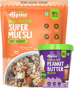 ALPINO Museli Nut Delight 400gm & Chocolate Peanut Butter Smooth 1kg ...