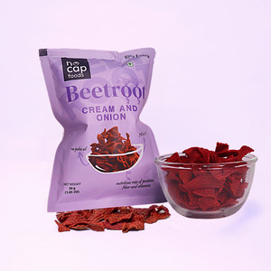 Nocap Foods Pack of 5 |Nocap Beetroot Cream and Onion Chips 30 gm ...