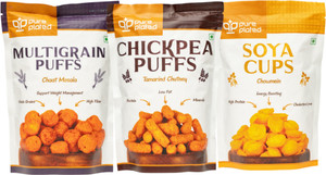 pure plated Soya Cups , Roasted Multi-Grain Puff , & Roasted Chickpea ...