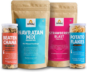 Omay Foods Flavorful Snacks Combo Pack I Oil-Free, Roasted Snack I ...