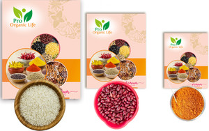 PRO ORGANIC LIFE SMALL RAJMA ( JAMMU RAJMA), RICE, RAJMA MASALA COMBO ...