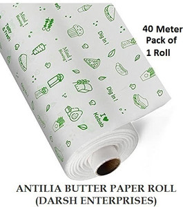 ANTILIA Butter Paper 40M | Pack of 1 Roll |100% food safe | Butter ...