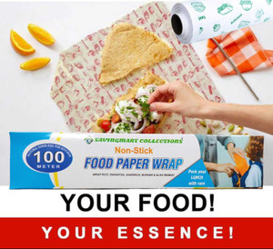 EasyWrap 100 MTR FOOD WRAP | PAPER FOIL | BUTTER PAPER | ROTI WRAP ...