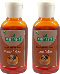 GREEN PIECE Kesar Yellow Edible Liquid Food Colour .(15 ml each)(Pack ...