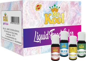 Mr.Kool Liquid Food Color 20ml For Coloring cakes. Pack of 10 Combo ...