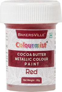 Colourmist Edible Cocoa Butter Metallic Colour Paint ( Metallic Red ...