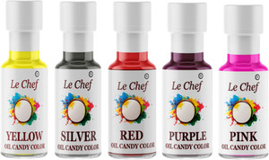 Le cHef Oil Candy Food Color - Combo Of 5|40 ml each | Multicolor Price ...