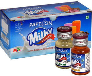 PAPILON Set of 10 Delicious Milky Flavours Milk Liquid Food Essence ...