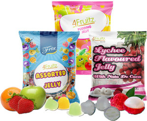 FRIX Assorted jelly, Pudding Jelly & Lychee Jelly E-37 Mixed Fruit ...