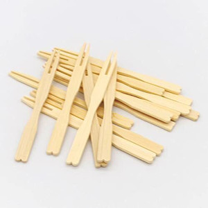 KRUM Wooden Fruit Fork 8 cm (3.1 inches) Mini Cocktail Pick (Pack of ...