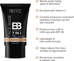 Renee Face Base BB Cream 30ml Foundation - Price in India, Buy Renee ...
