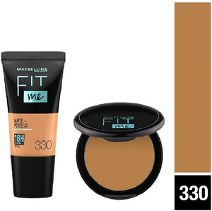 MAYBELLINE NEW YORK Fit Me Foundation Tube, 330 + Fit Me Compact Powder ...