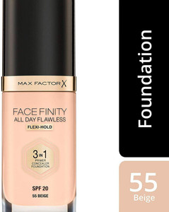 MAX FACTOR Face Finity All Day Flawless 3 In 1 Foundation - 55 Beige ...