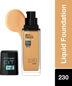 MAYBELLINE NEW YORK Fit Me Matte+Poreless Liquid Foundation (With Pump ...