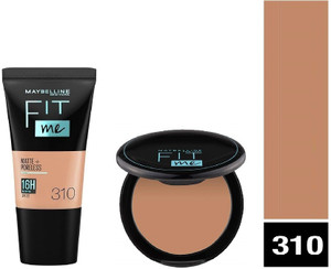 MAYBELLINE NEW YORK Fit Me Foundation Tube, 310 + Fit Me Compact Powder ...