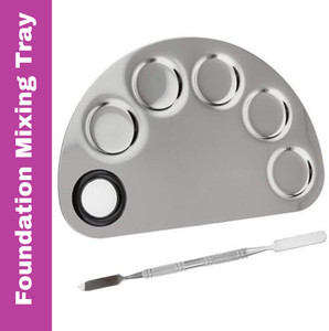 SIYDHA Foundation Mixing Plate \ Palette Stainless Steel Mixing Tray ...