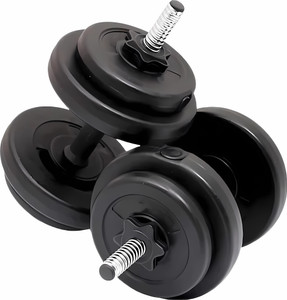 FIRE FITNESS Home gym equipment PVC 8KG weight plate set Black Weight ...