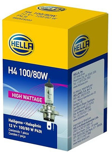 Hellaa Hella H4 12V 100/80W Halogen High Wattage Bulb Off Road Use ...