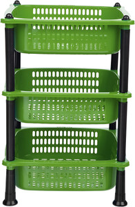 DM PLUS Fruits/Vegetables Kitchen Plastic Rack Onion, Vegetables Green ...