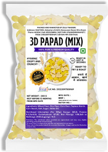 Zulu Traders Ready to Fry 3D Papad | Cereal Based Snack Pellets ...