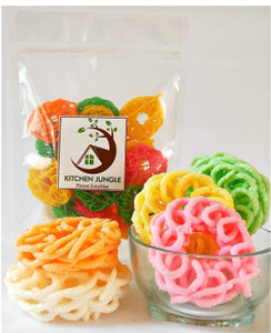 Kitchen Jungle Sago Jalebi Fryums | Ready to Fry Homemade 3D Fryums ...