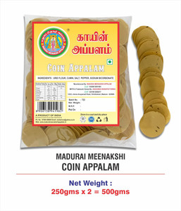 Madurai Meenakshi Coin Appalam 100g X Pack of 2 (Pack of 2) Price in ...