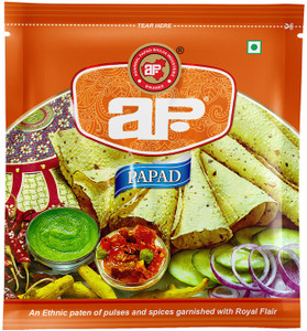 AP LOGO Bikaneri Moong papad 9 inch Urad, Moong, Mix Masala Papad 400 g ...