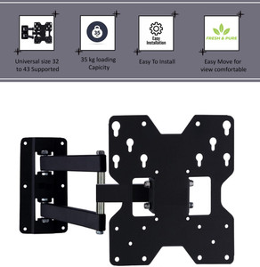 merugni MOVABLE TV WALL MOUNT Compatible For 32 TO 43inch LG Samsung Mi ...