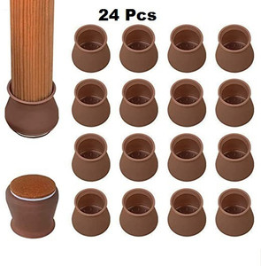 Pyarana 24 Pcs Silicone Rubber Chair Leg Floor Protector Chair Arm Rest ...