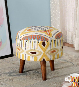 The Accent Company Mango Wood Foot Stool In Multicolor Living & Bedroom ...