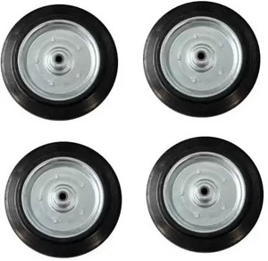 RUN+ Heavy Wheels for Generators Diesel Engine Trolley Round ( 8 Inches ...