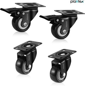 Plantex 1.5 In Caster Wheel/Soft PU Swivel/360 Degree Rotating & Moving ...