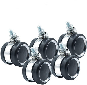 Biway Heavy Duty Screw Type Office Chair Wheels 60 mm (Castors) Set of ...