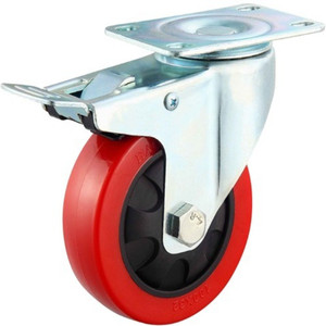 Hkey 6 inch break wheel, heavy duty plate with safety break (Wheel Size ...