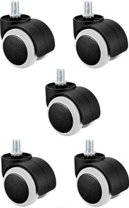 Lopvi Threaded Twin Castor Revolving Chair Wheel Black & White ...