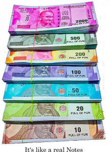 shreenik Indian Dummy Currency Notes for Kid_ Rs.10,20,50,100, 200, 500 ...