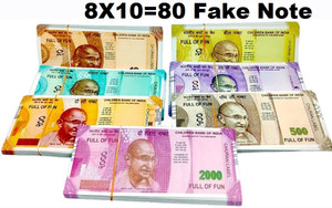 Conjoin 8 x10=80 Nakli Note) Playing Indian Currency for Fun Paper Kids ...