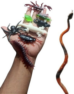 MADDYGROUP Realistic Mini Jungle Insects Figures Set | Fake Prank ...