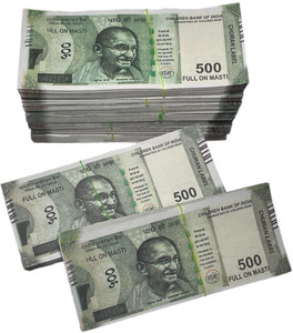 Zinnia New Artificial Dummy currency Fake Notes 5 Bundles of 500 Nakli ...