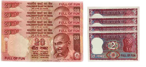 PTCMart Dummy Currency prank notes 100 each | 2-20 | Notes 200pcs India ...
