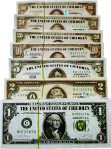 Mallexo Dummy Dollar Money Toys For Children Dummy 300PCs American ...