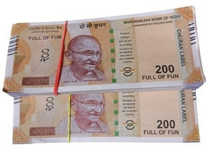 BBS DEAL Rs 200 ka Bundle of 2 (200 note ) Nakli Indian Currency New ...