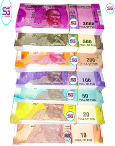 SKY GLORIOUS 25 x 7= 175 Fake Notes (10 20 50 100 200 500 2000) Gag Toy ...