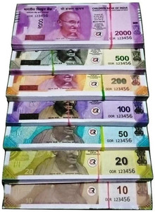 CARLY Combo (9 Each x 7=63 Nakli Note) Playing Indian Currency Notes ...