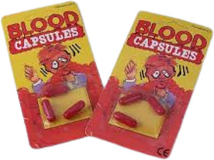 taramagicStore Fake Blood Capsule Set of 6 capsule Pranks and Fun ...