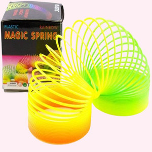 niveeka Rainbow Magic Plastic Spring Toy Spring Gag Toy Bouncy ...