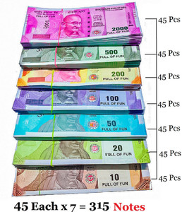 CNA 45A Dummy Currency 315 Note for Kids 45 Units Each Denomination All ...