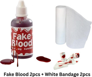 Orama Fake Blood Liquid with Bandage - xu10m 30ML Horror Kit for ...