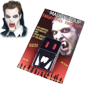 MADDYGROUP Dracula Vampire With Blood Tooth Caps with Blood Capsules ...